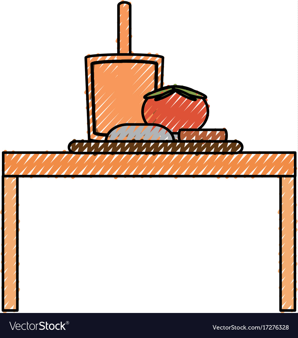 Kitchen table Royalty Free Vector Image - VectorStock