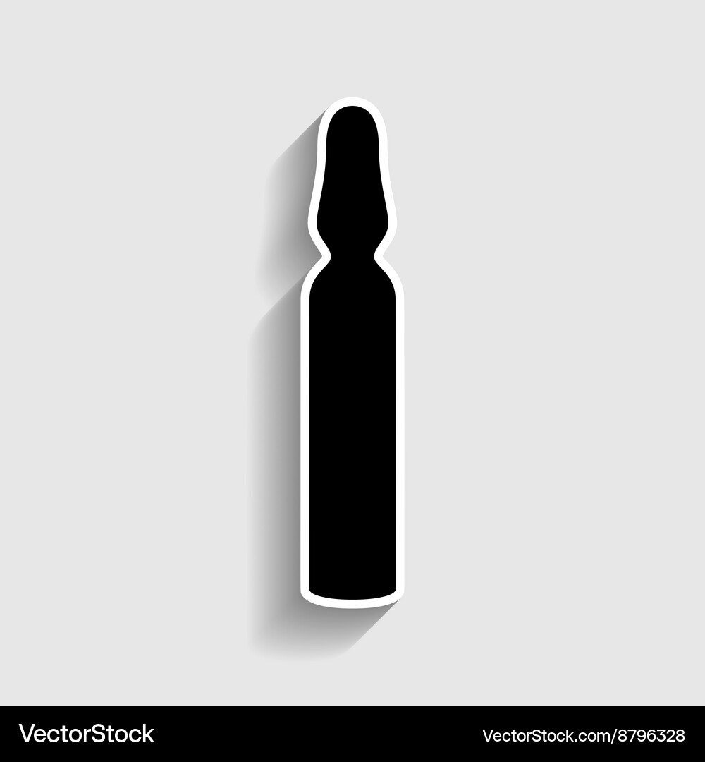 Medical ampoule sign Royalty Free Vector Image