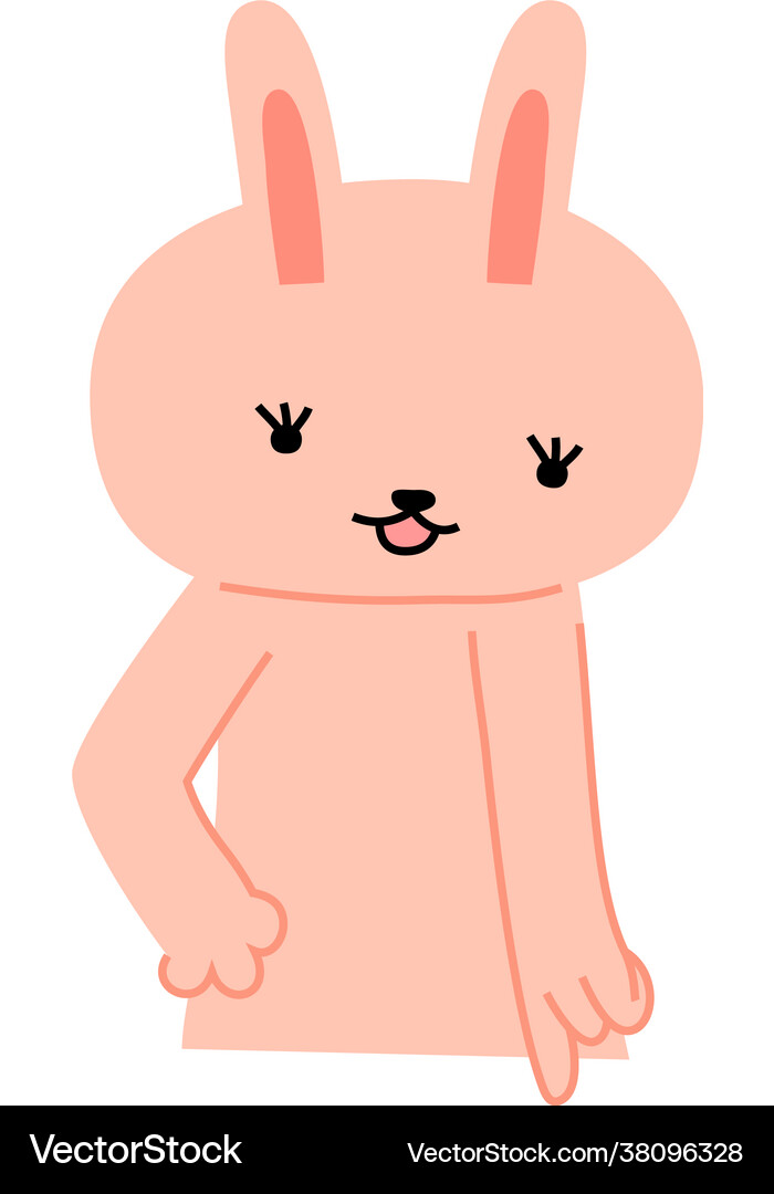Rabbit that guides you pointing your finger Vector Image