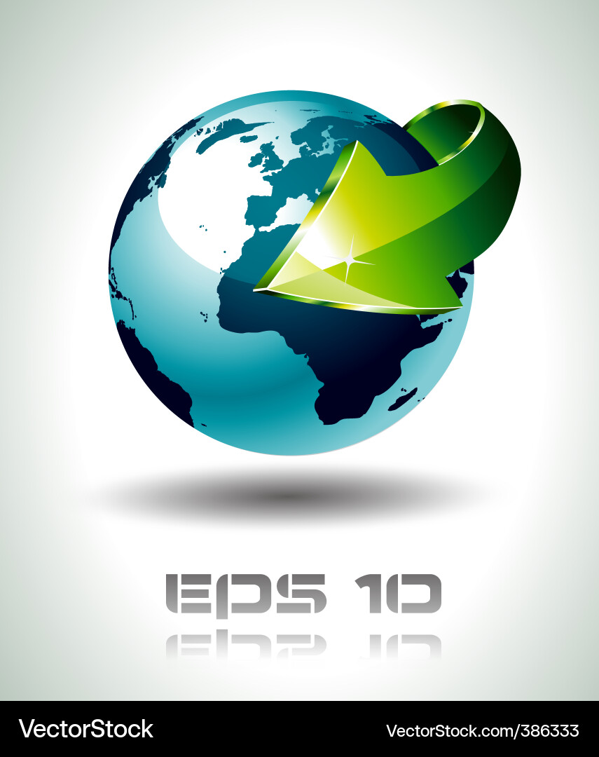 3d earth Royalty Free Vector Image - VectorStock