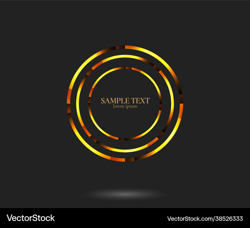 Abstract golden lines in circle form design Vector Image