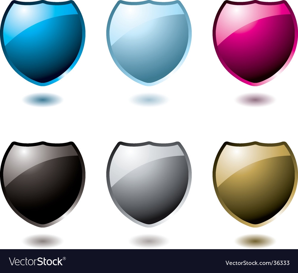 Bevel shield Royalty Free Vector Image - VectorStock