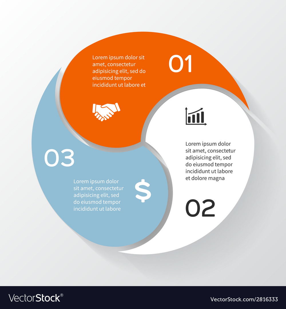 Circle infographic diagram presentation Royalty Free Vector