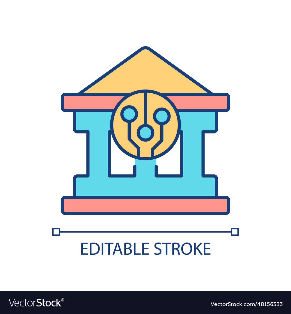 Customizable stability linear icon Royalty Free Vector Image