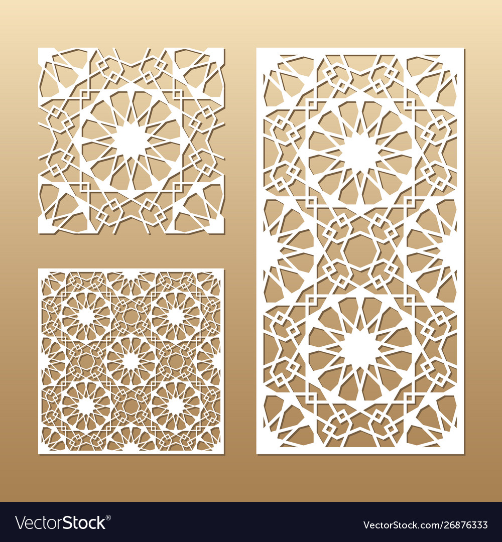 Laser cut panel Royalty Free Vector Image - VectorStock