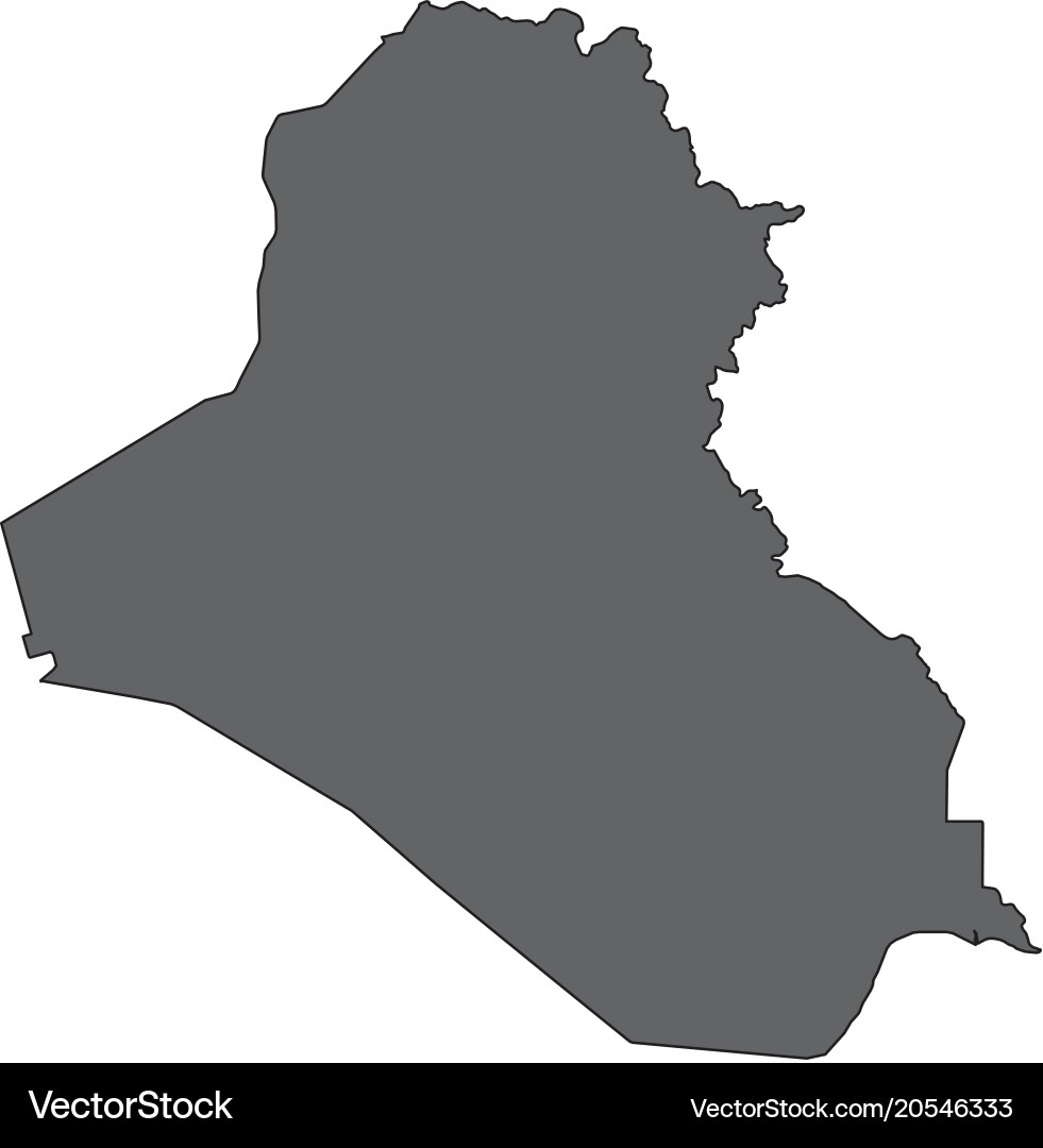Map of iraq Royalty Free Vector Image - VectorStock