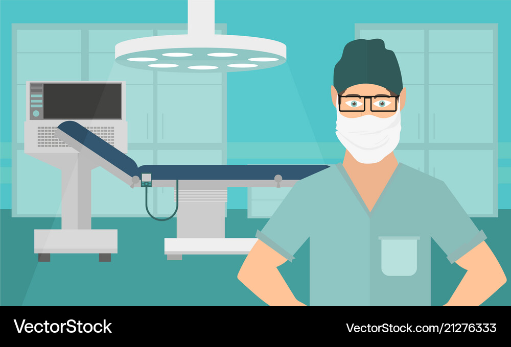 Medical concept surgeon in operation Royalty Free Vector