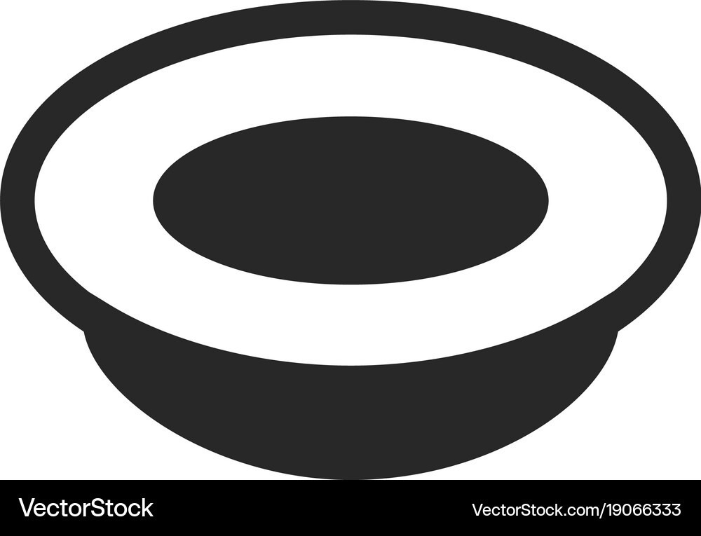 Monochrome isolated plate icon on white background