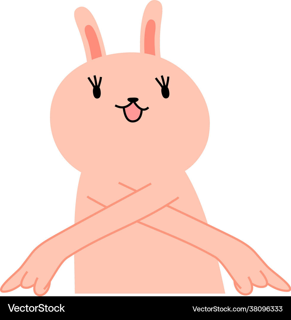 Rabbit that guides you pointing your finger Vector Image