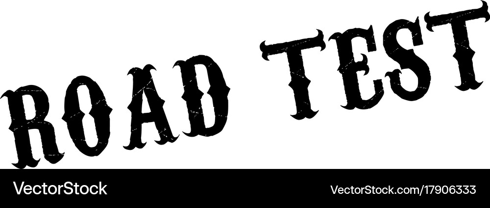 Road test rubber stamp Royalty Free Vector Image