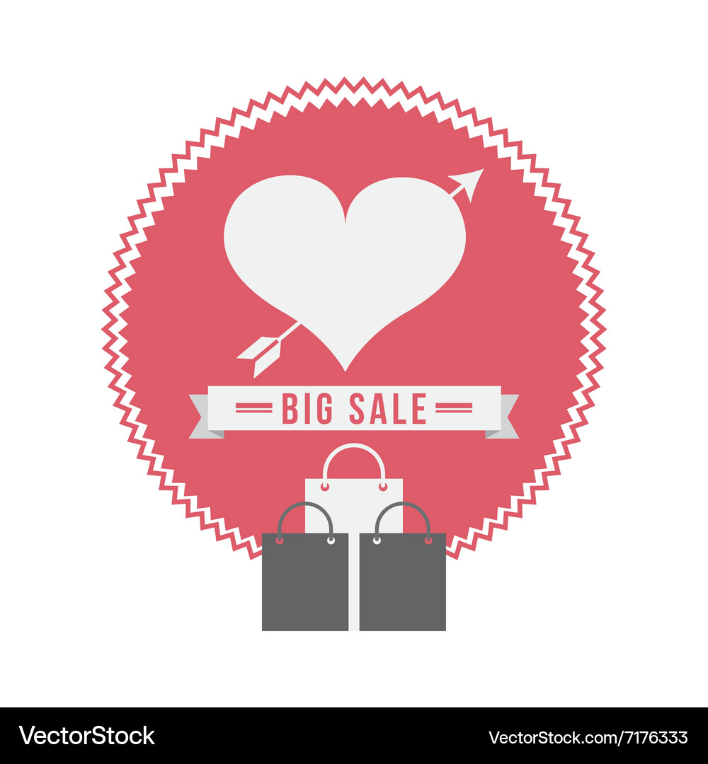 Valentines sale design Royalty Free Vector Image
