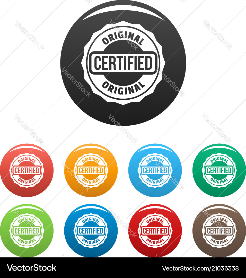 Certified logo simple style Royalty Free Vector Image