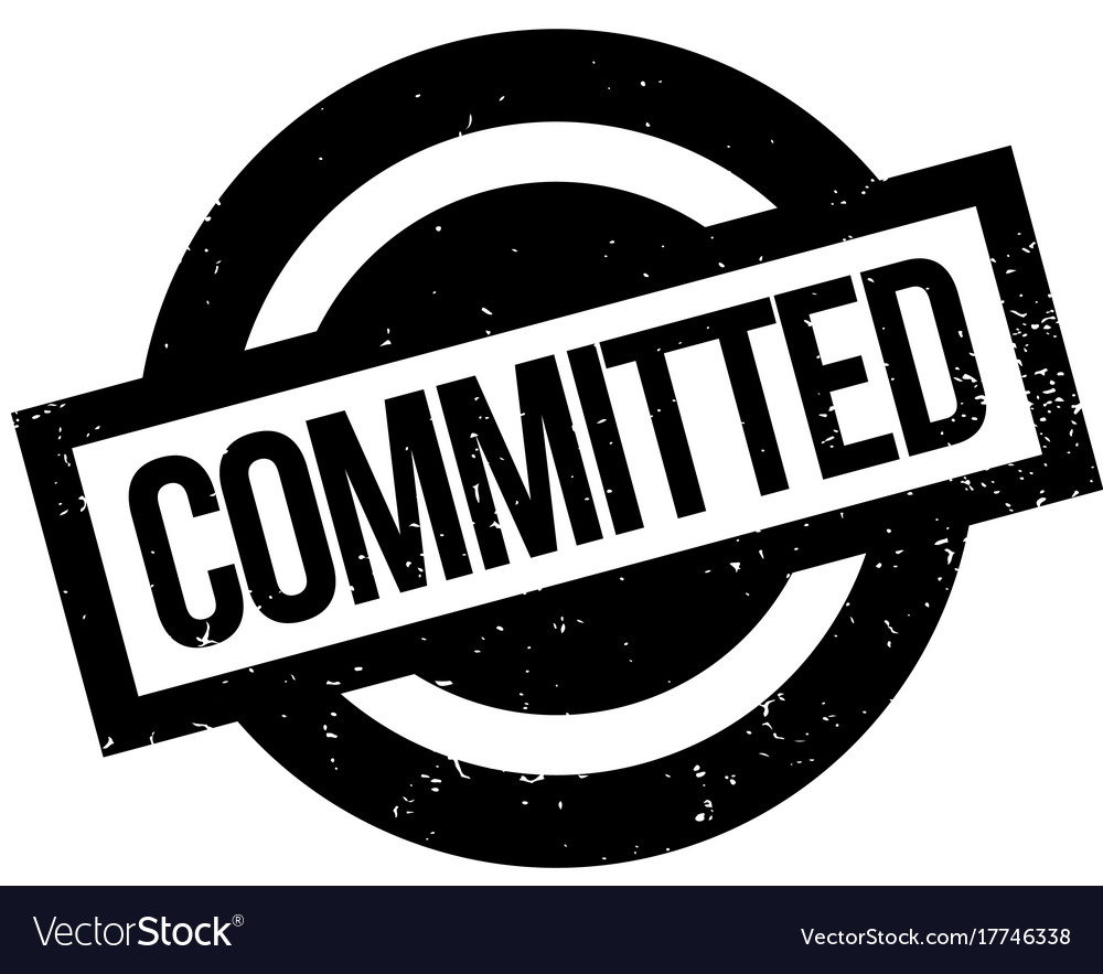 Committed rubber stamp Royalty Free Vector Image