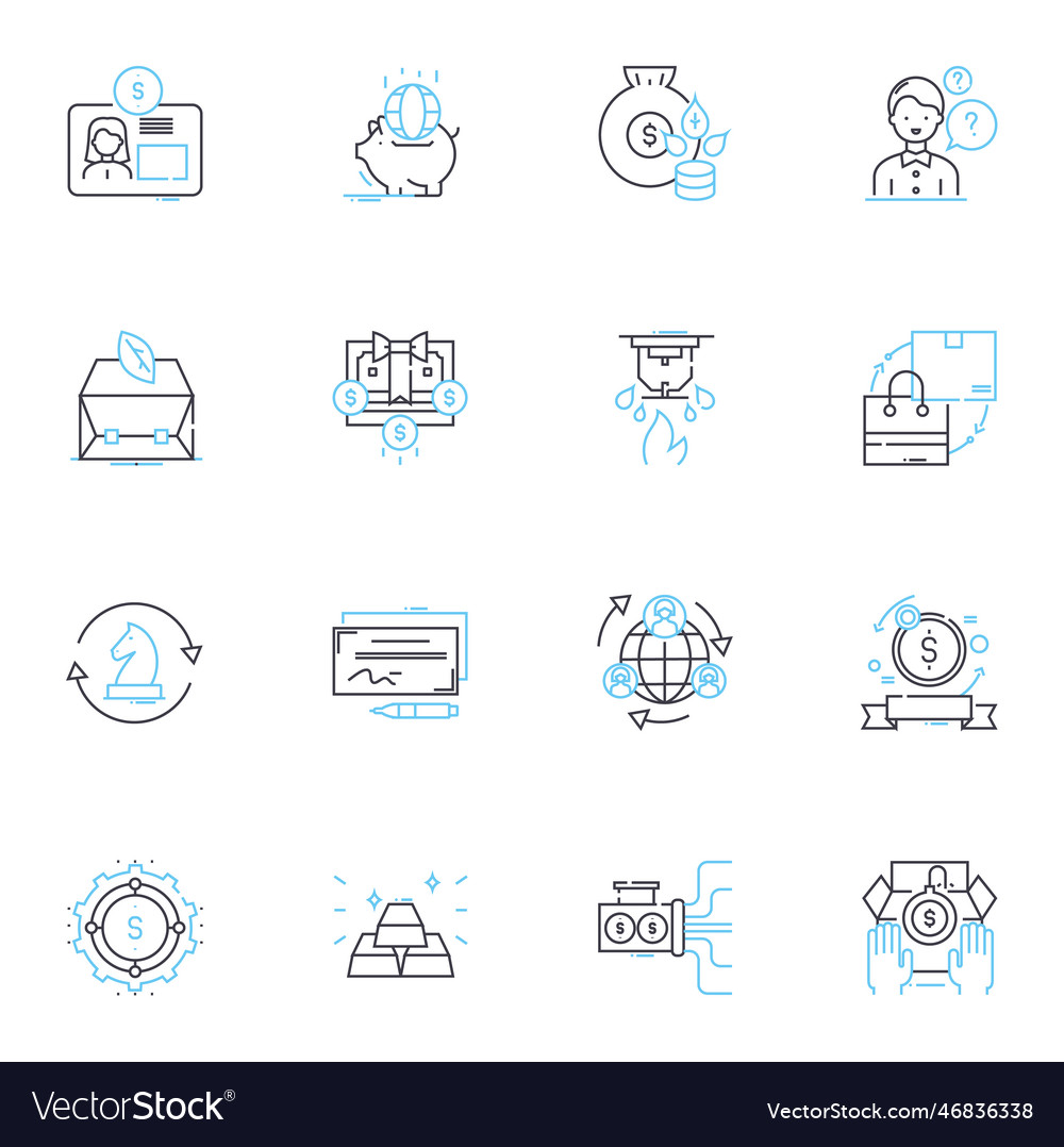 Digital technology linear icons set Royalty Free Vector Digital technology linear icons set Royalty Free Vector