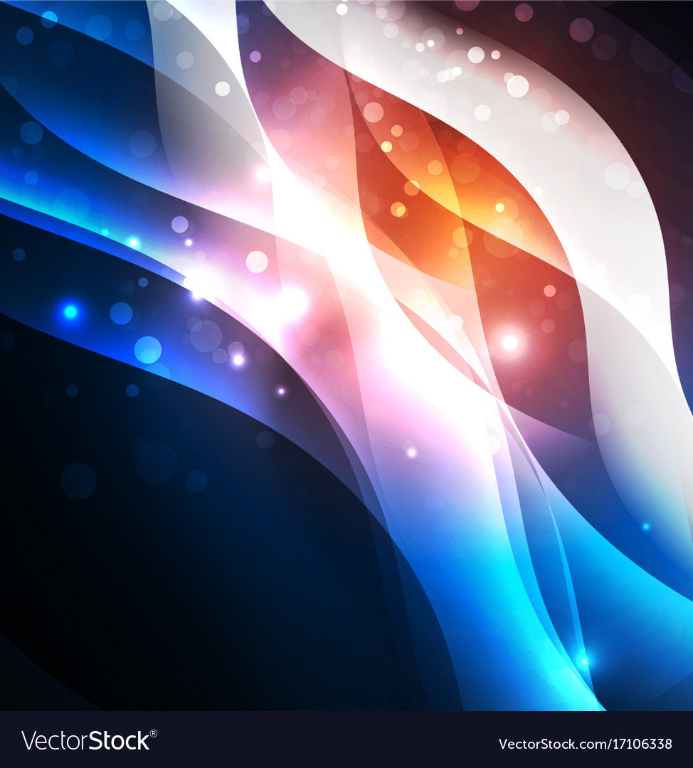Illuminated neon waves Royalty Free Vector Image