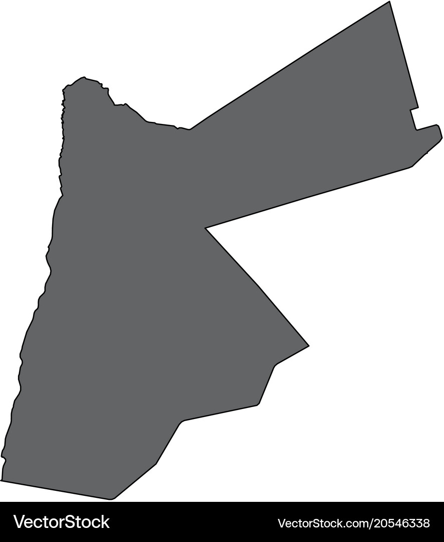Map of jordan Royalty Free Vector Image - VectorStock