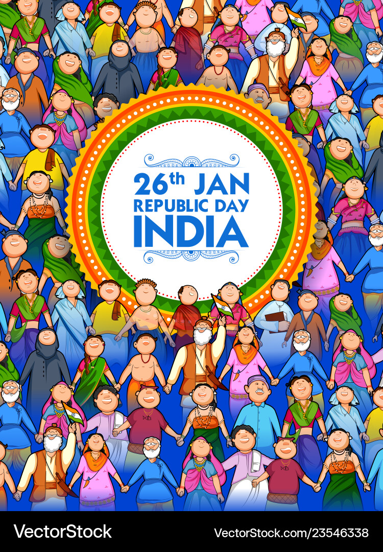 People of different religion showing unity Vector Image