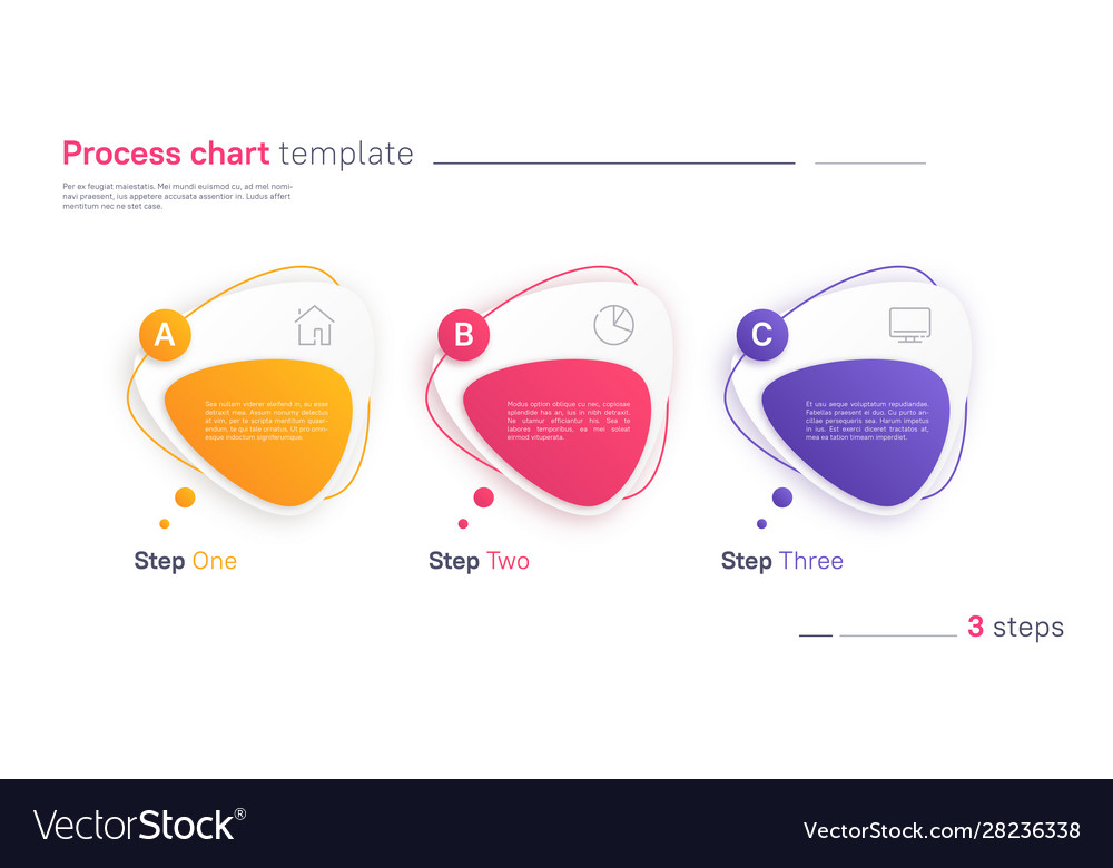 Process chart infographic template Royalty Free Vector Image