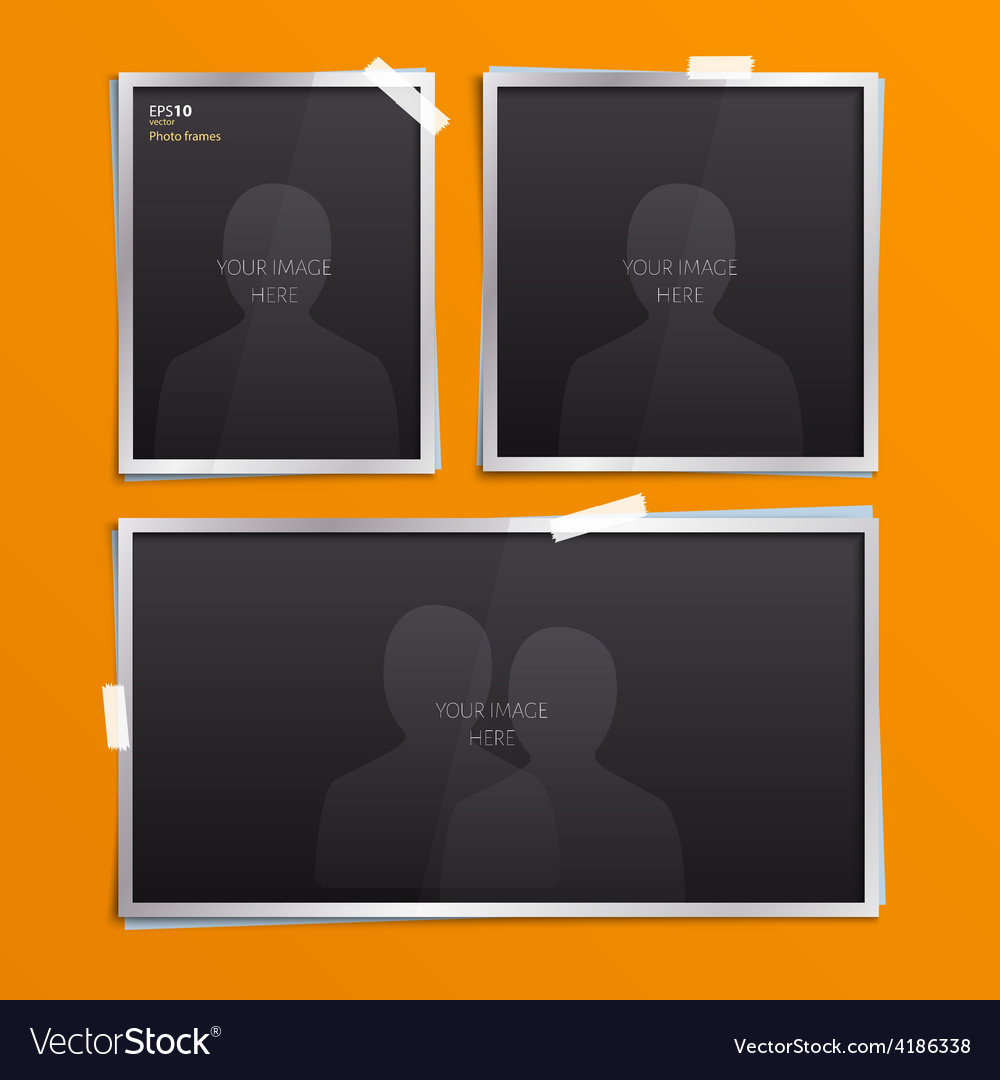 Set empty photo frames Royalty Free Vector Image