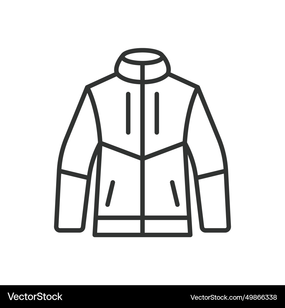 Sports jacket icon line design Royalty Free Vector Image