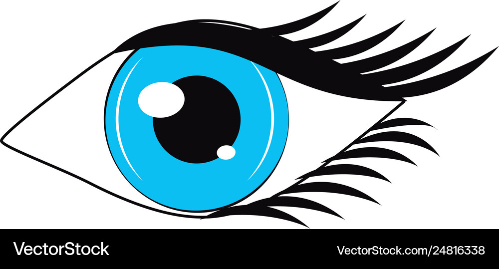 Women eye cartoon Royalty Free Vector Image - VectorStock