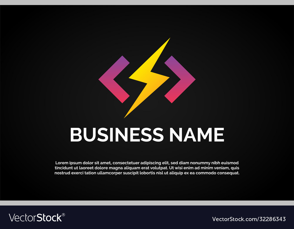 Coding logo template letter s or flash Royalty Free Vector