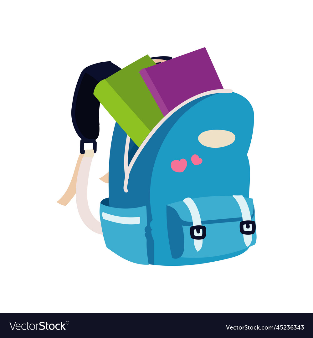 Colored backpack Royalty Free Vector Image - VectorStock