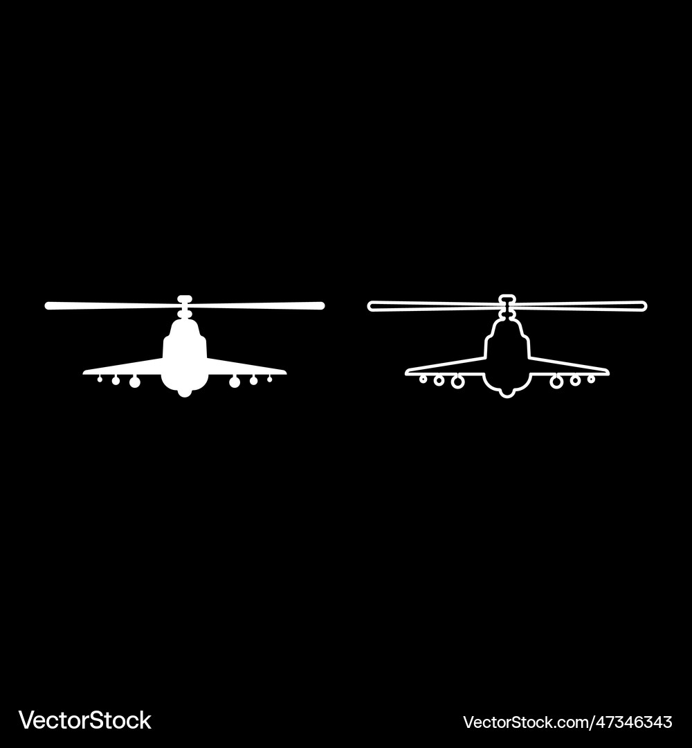 Combat helicopter attack military concept view Vector Image