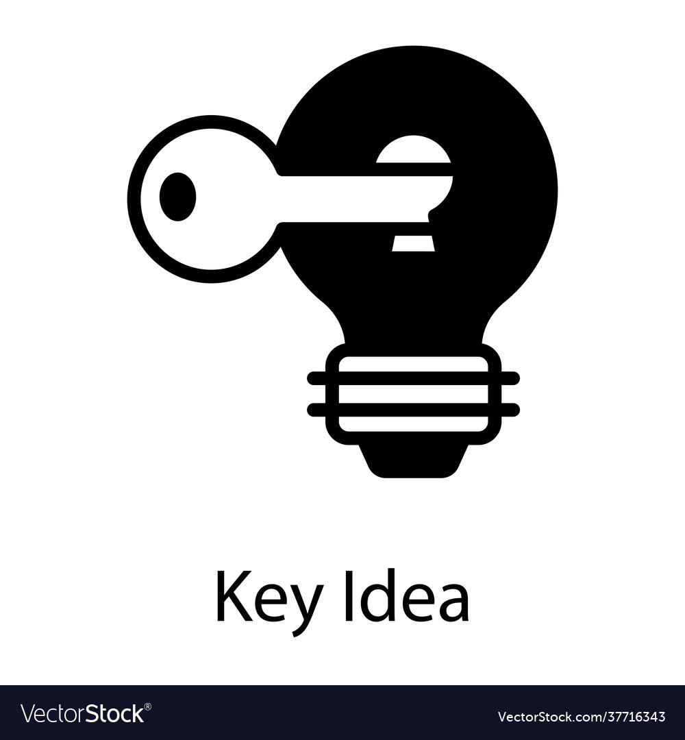 Key idea Royalty Free Vector Image - VectorStock