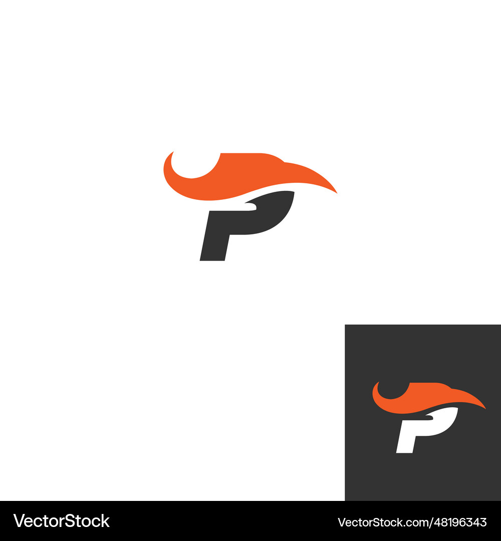 Letter p logo icon design simple logo p Royalty Free Vector