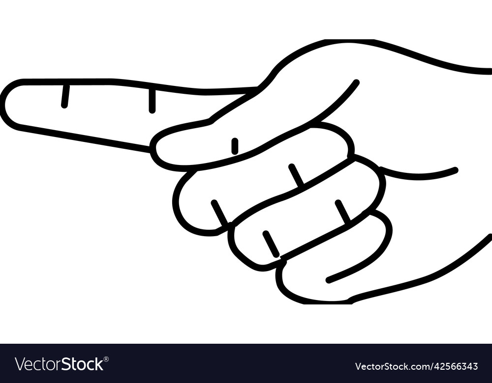 Pointer hand gesture line icon Royalty Free Vector Image