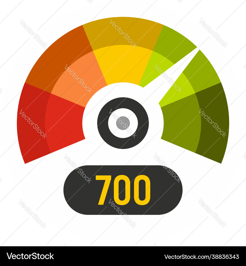 Report credit score icon flat isolated Royalty Free Vector