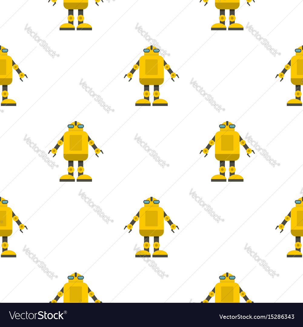 Yellow machine pattern seamless Royalty Free Vector Image