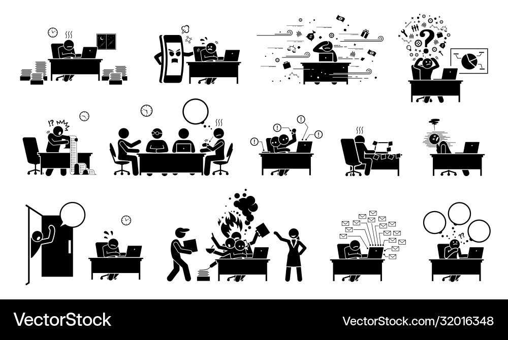 Busy executive ceo worker or businessman at Vector Image