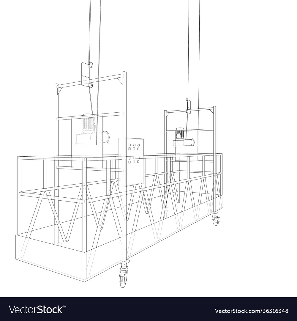 Empty construction elevator Royalty Free Vector Image