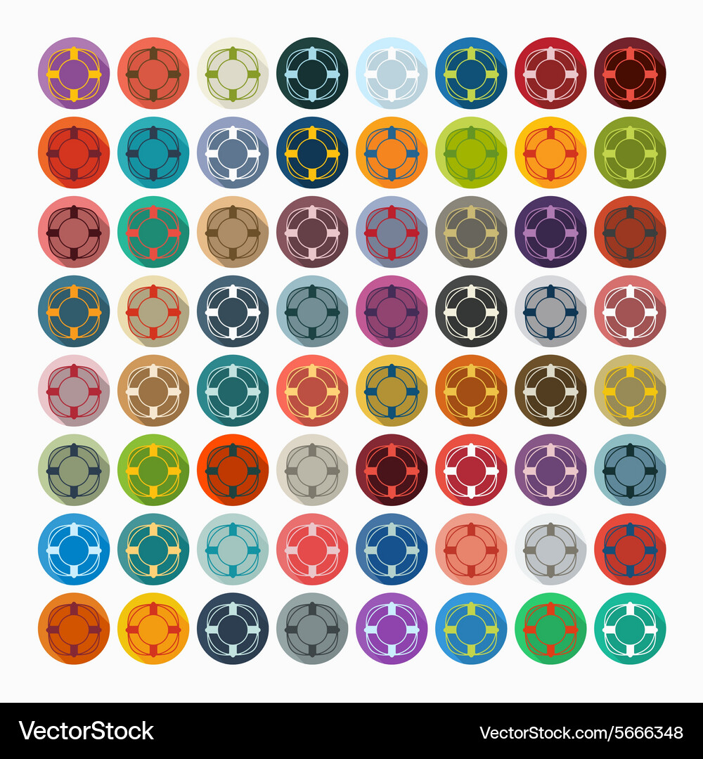 Flat design lifebuoy Royalty Free Vector Image
