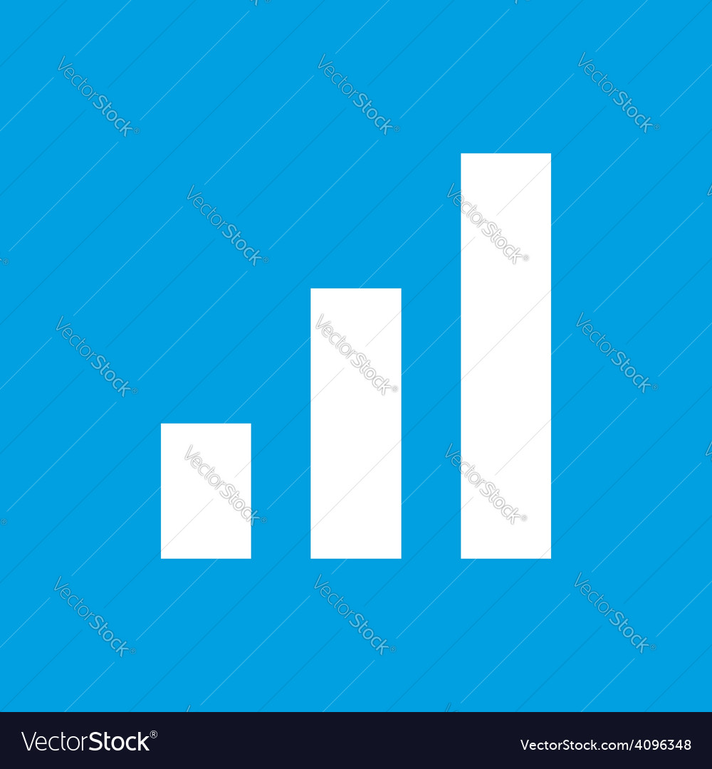 Graph white icon Royalty Free Vector Image - VectorStock