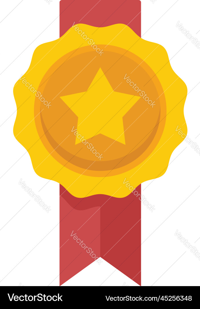 Quality emblem icon flat badge label Royalty Free Vector