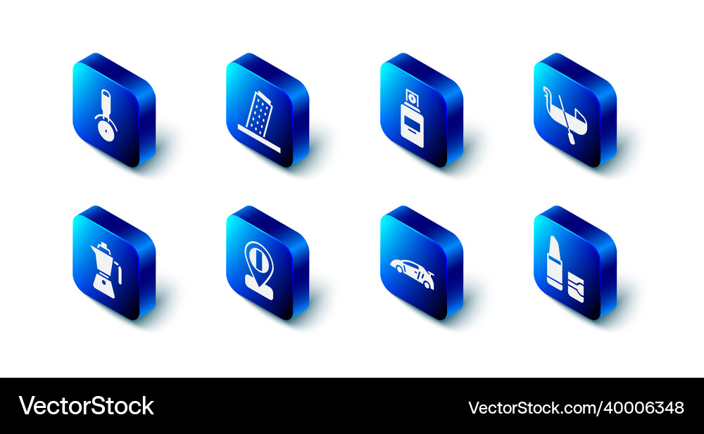 Set tower in pisa perfume gondola lipstick Vector Image