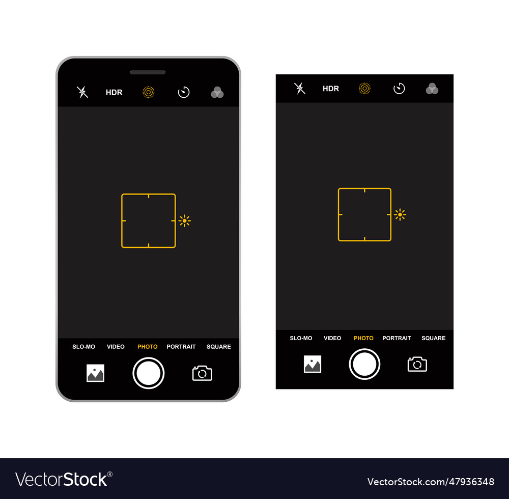 Smartphone camera viewfinder template camera Vector Image Smartphone camera viewfinder template camera Vector Image