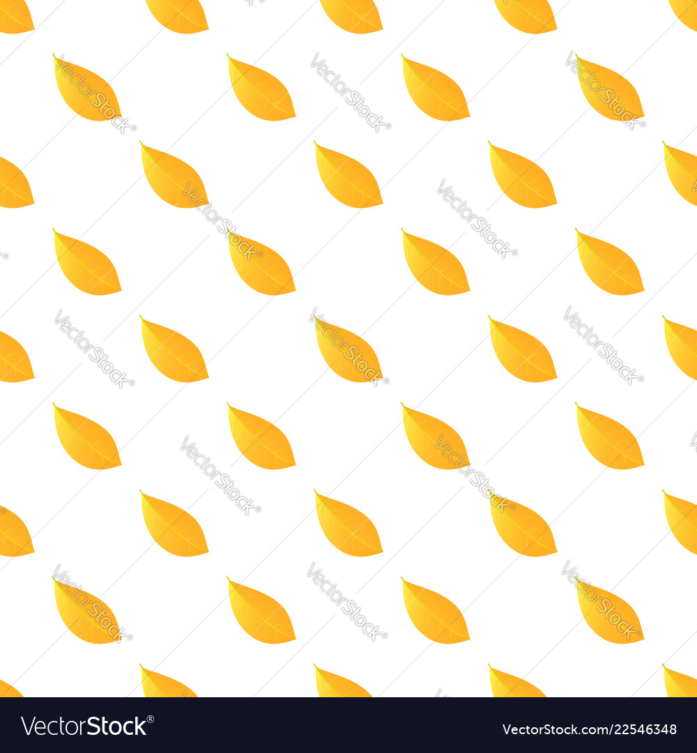 Yellow leaf pattern seamless Royalty Free Vector Image