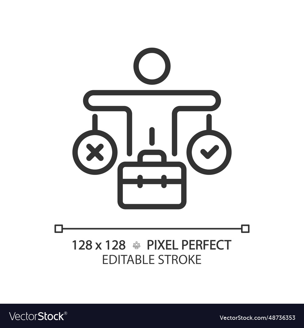 2d customizable thin linear black decision making Vector Image