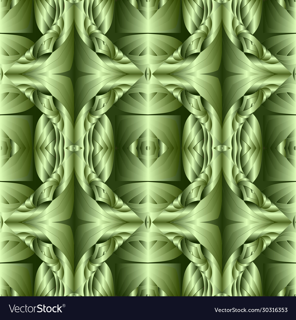 3d abstract modern seamless pattern floral Vector Image