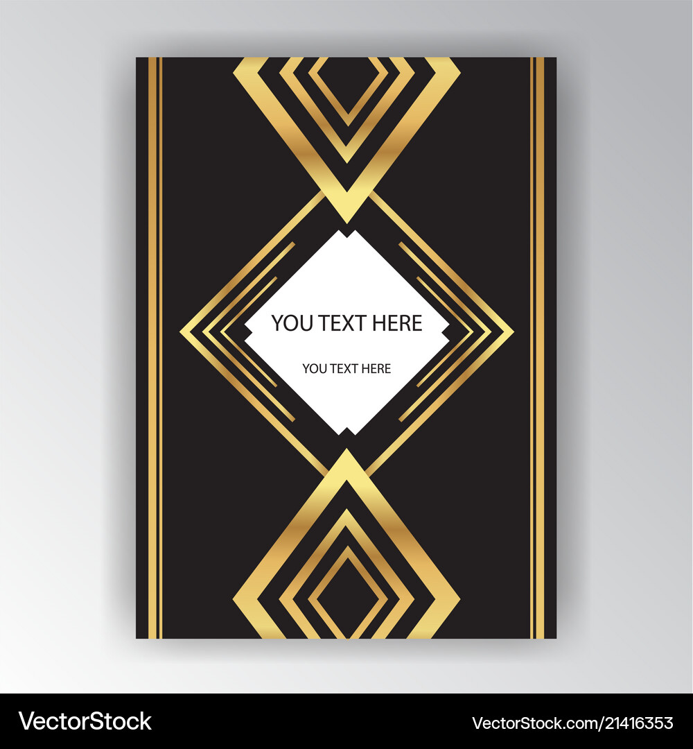 Art deco page template Royalty Free Vector Image
