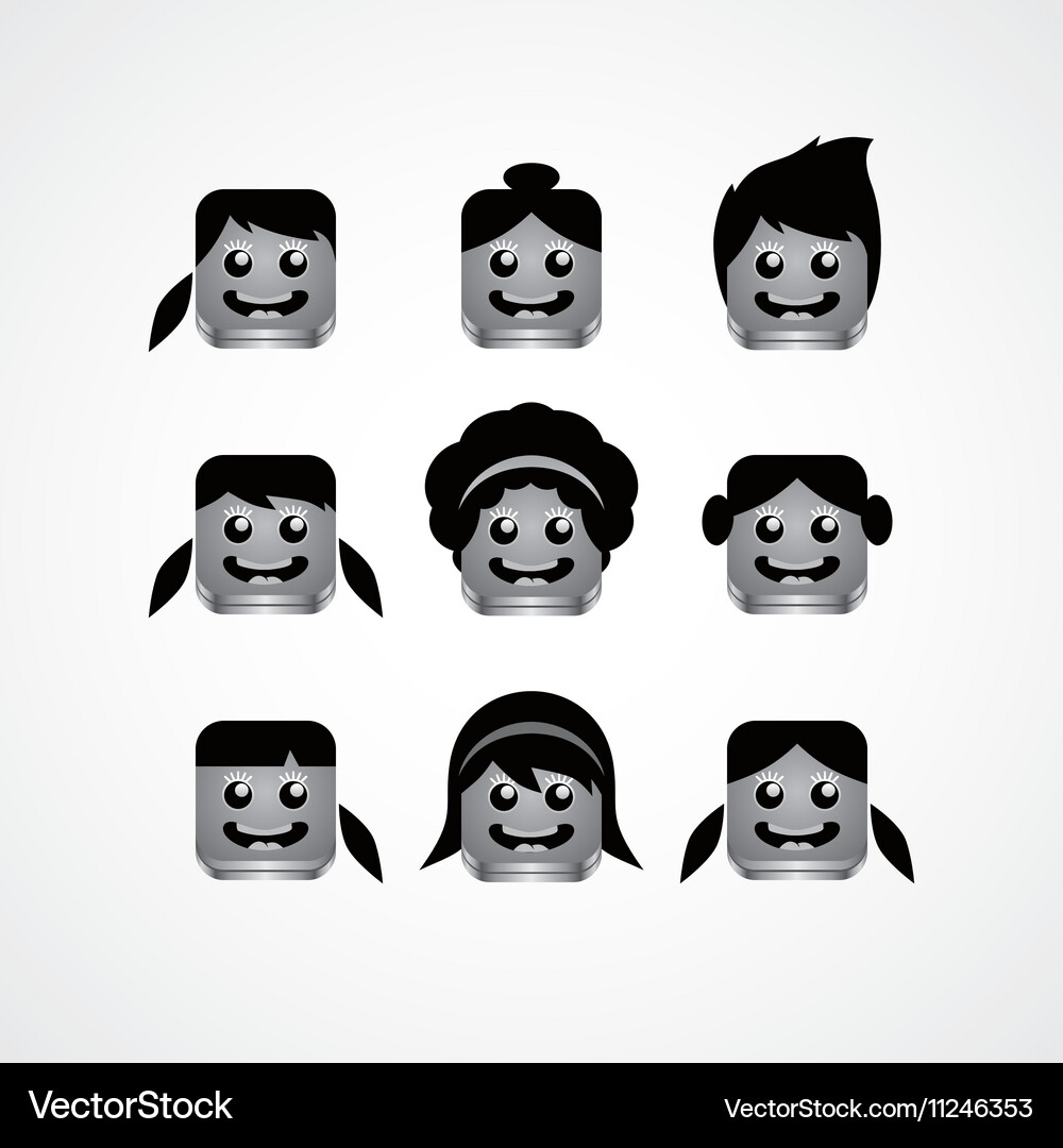 Female avatar portrait set Royalty Free Vector Image