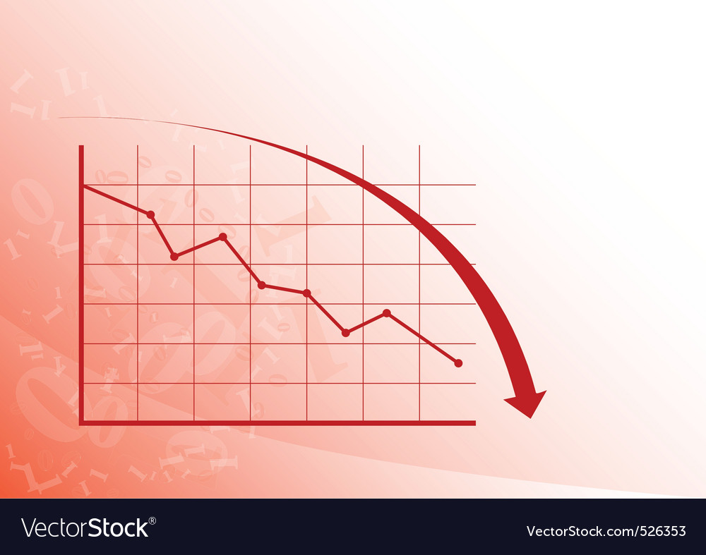 Graph down Royalty Free Vector Image - VectorStock