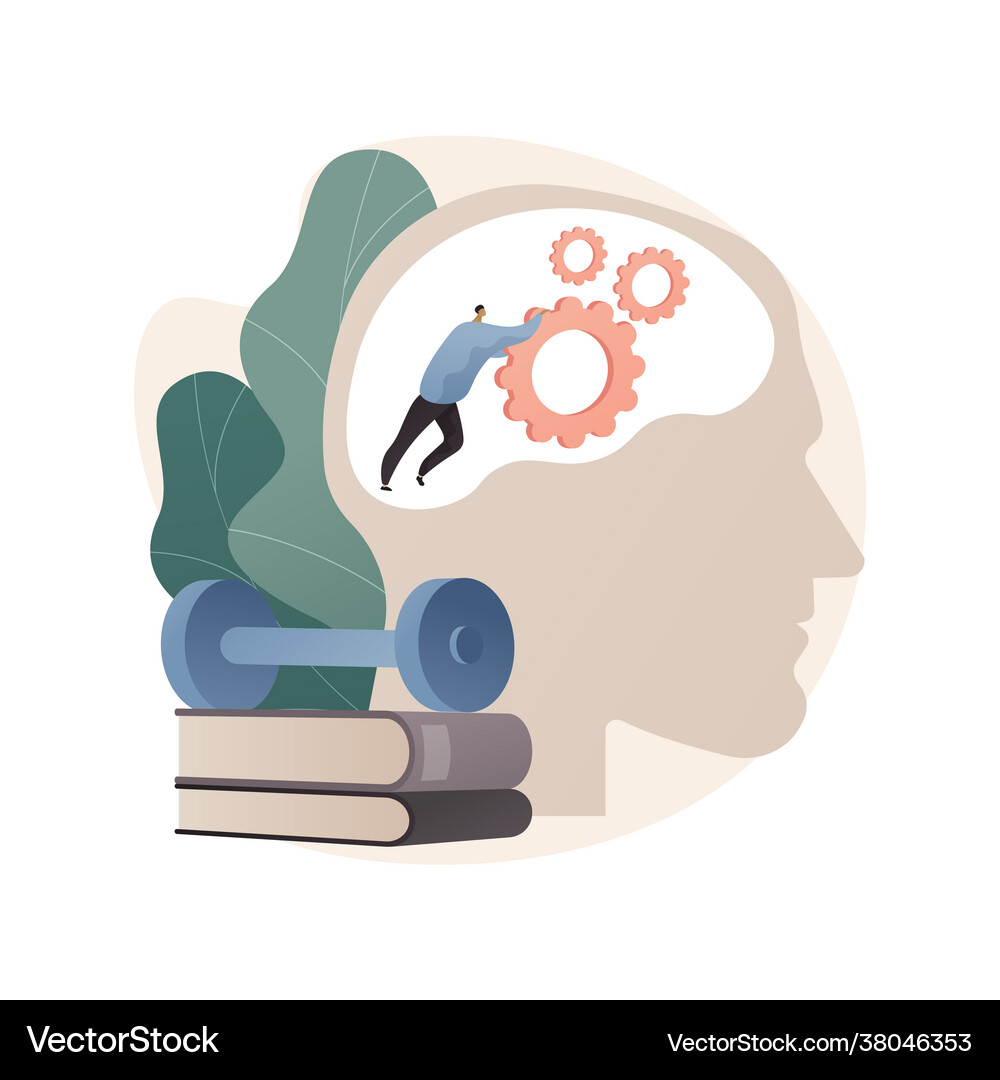 Mind fitness abstract concept Royalty Free Vector Image