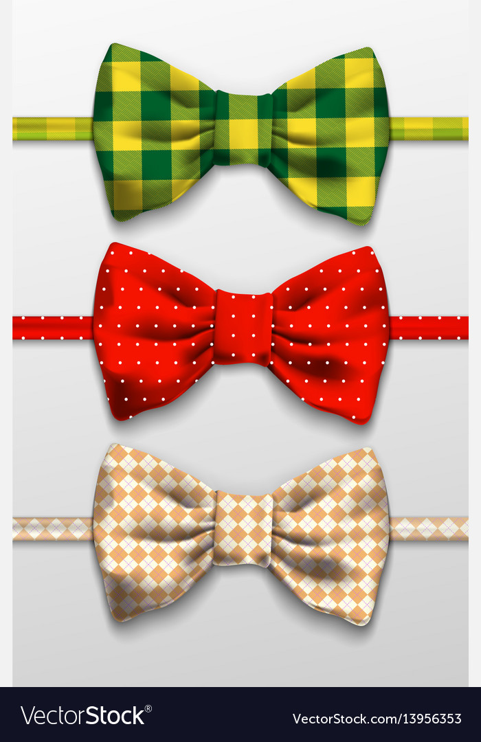Realistic bow tie Royalty Free Vector Image - VectorStock