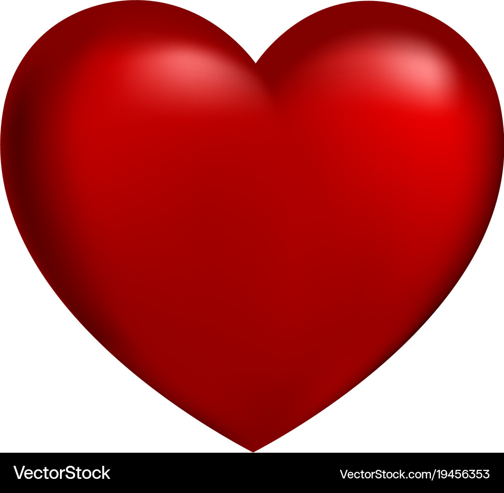 Red heart with gradient for the medicine Vector Image