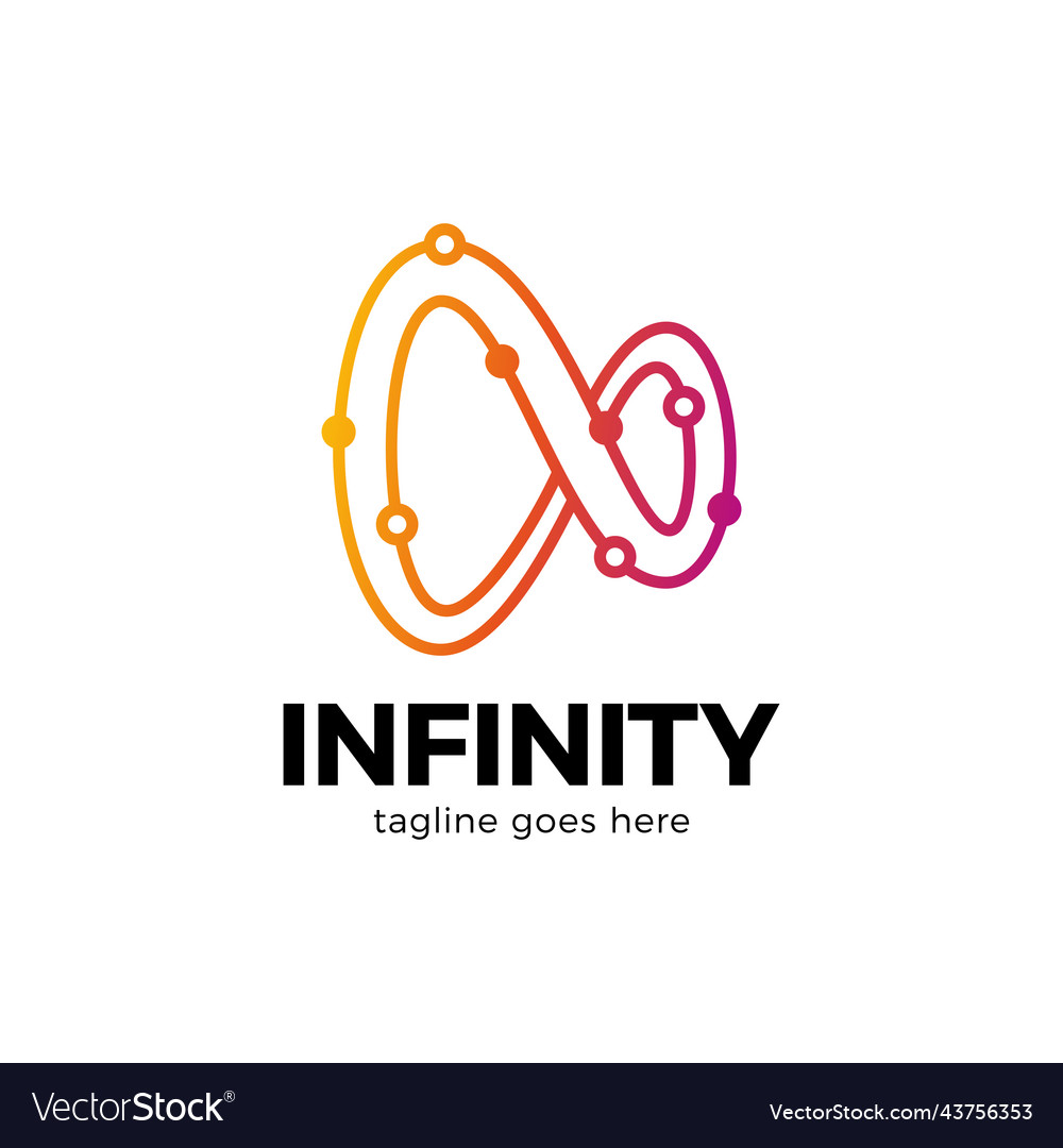 Simple infinity technology network abstract Vector Image